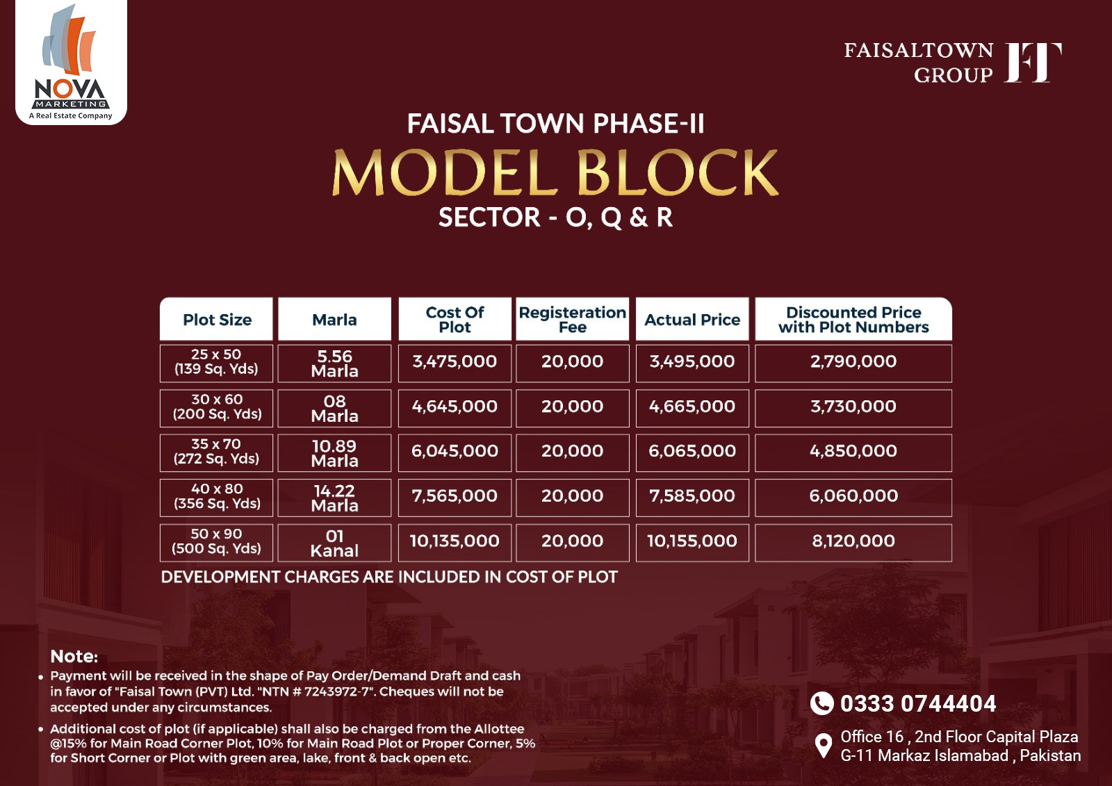 Faisal Town 2 Sector o (Model Block) - Faisal Town Phase 2